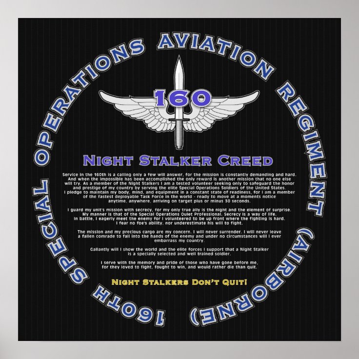 Night Stalkers Creed 1 Poster | Zazzle