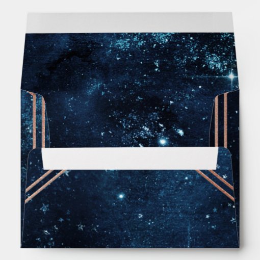 Night Star Sky Celestial Galaxy Wedding Monogram Envelope | Zazzle
