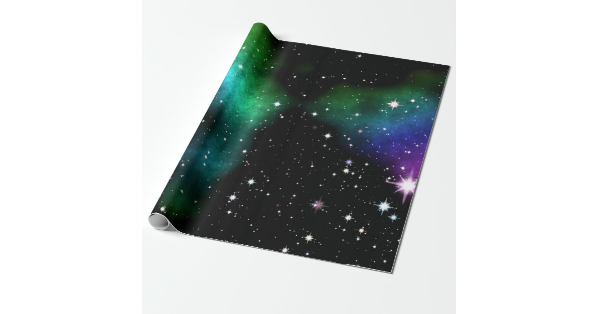 Night starry sky wrapping paper | Zazzle