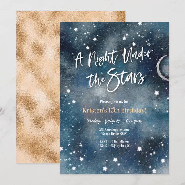 Night under the stars Party Invitation | Zazzle