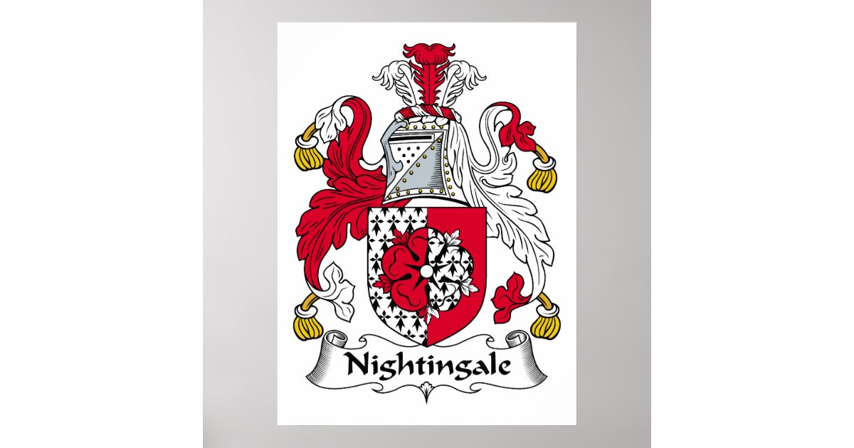 Nightingale Family Crest Poster | Zazzle