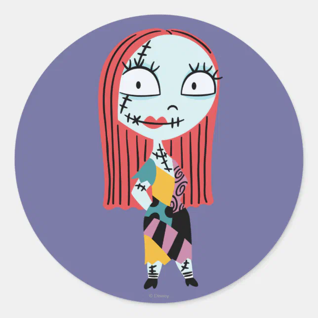 Nightmar Before Christmas | Cute Sally Classic Round Sticker | Zazzle