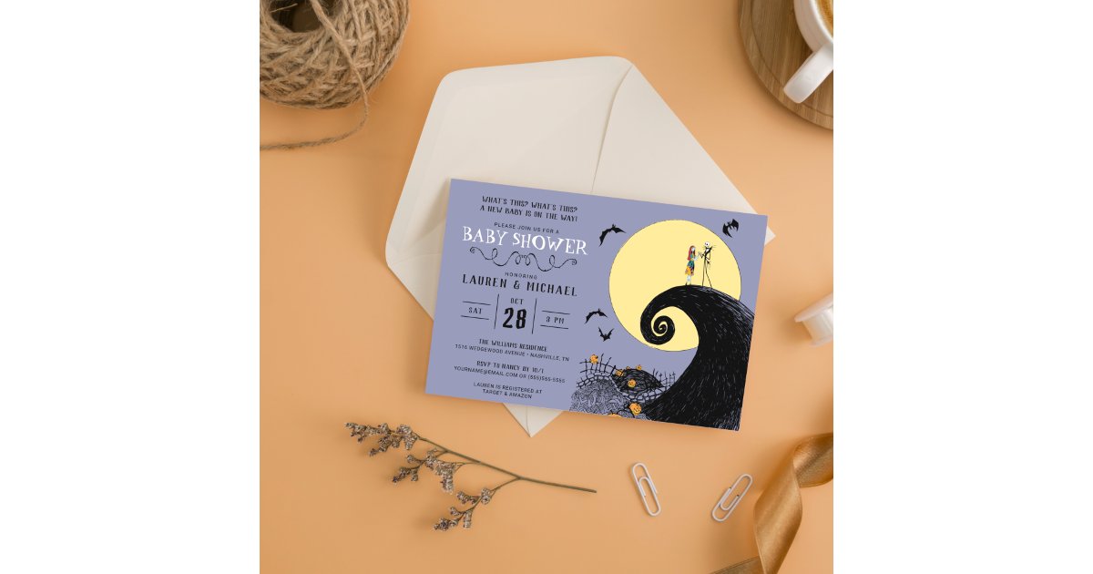 Nightmare Before Christmas Baby Shower Invitation | Zazzle