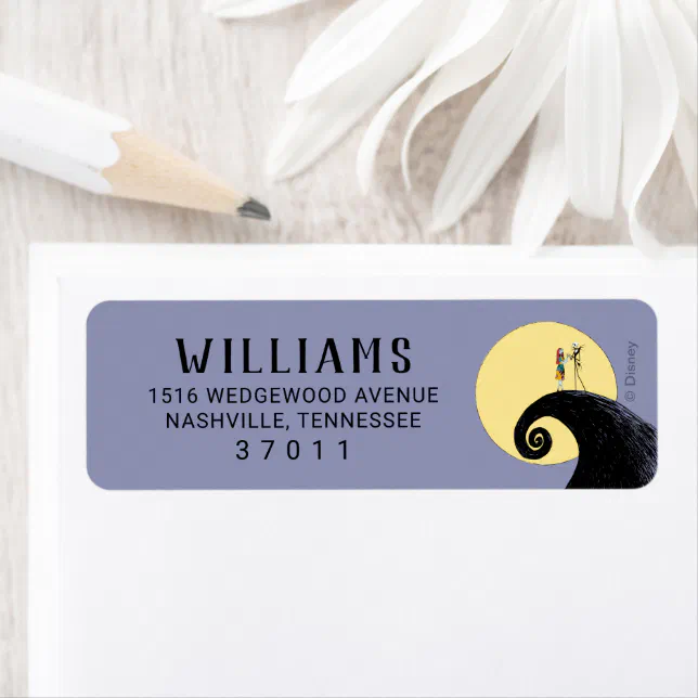 Nightmare Before Christmas Baby Shower Label | Zazzle