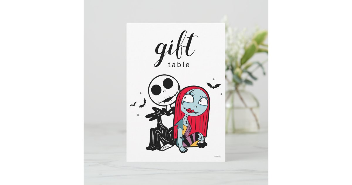 Nightmare Before Christmas Birthday Card Table | Zazzle