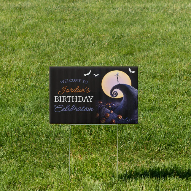 Nightmare Before Christmas Birthday Party Sign | Zazzle
