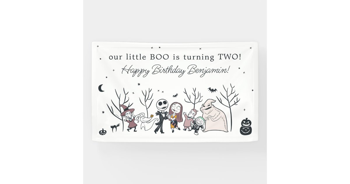 Nightmare Before Christmas Boo Crew Birthday Banner | Zazzle