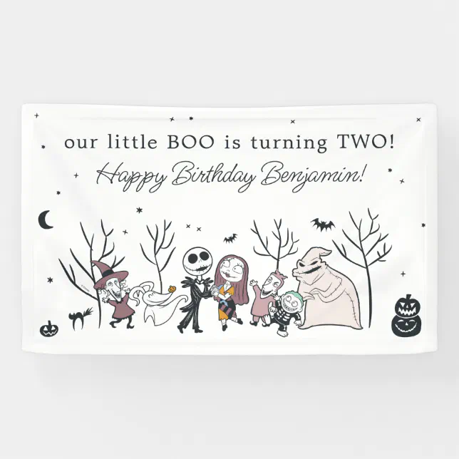 Nightmare Before Christmas Boo Crew Birthday Banner | Zazzle
