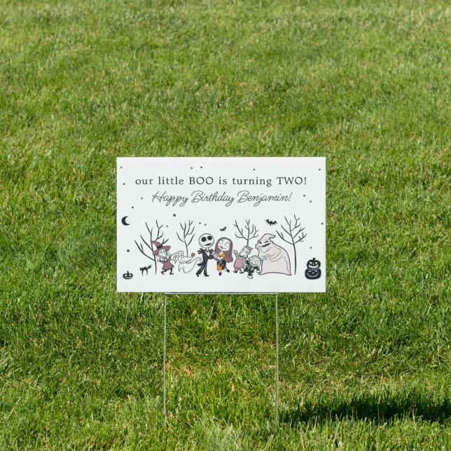 Nightmare Before Christmas Boo Crew Birthday Sign | Zazzle