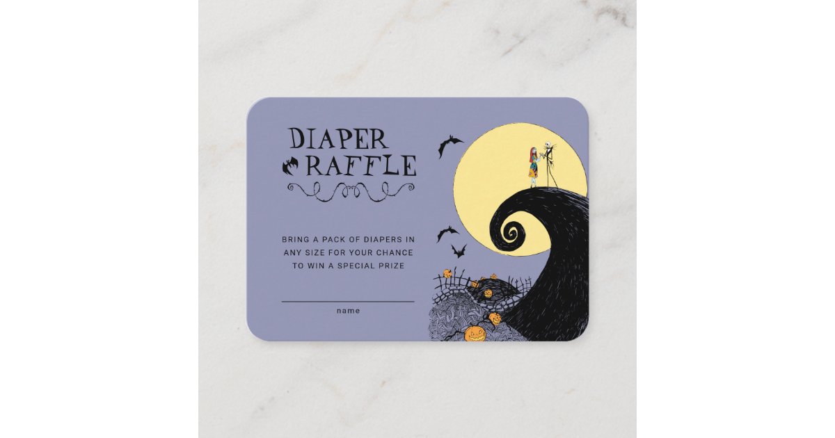 Nightmare Before Christmas Diaper Raffle insert | Zazzle
