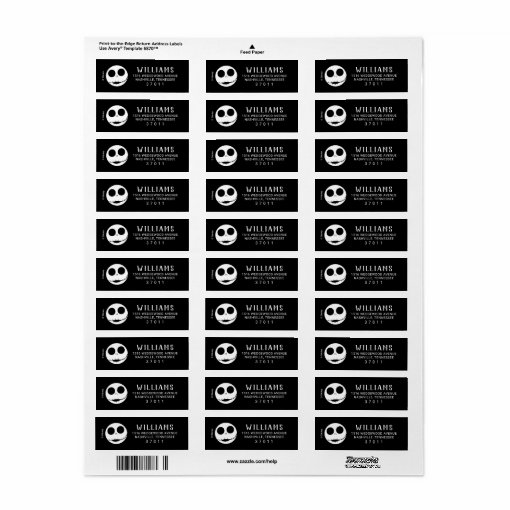 Nightmare Before Christmas First Birthday Label | Zazzle