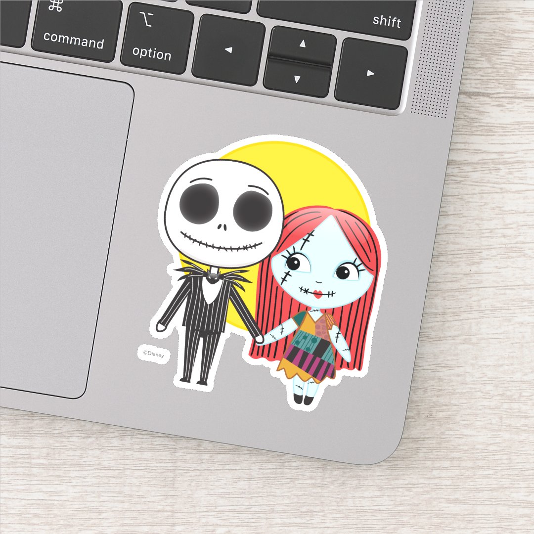 Nightmare Before Christmas | Jack & Sally Emoji 2 Sticker | Zazzle