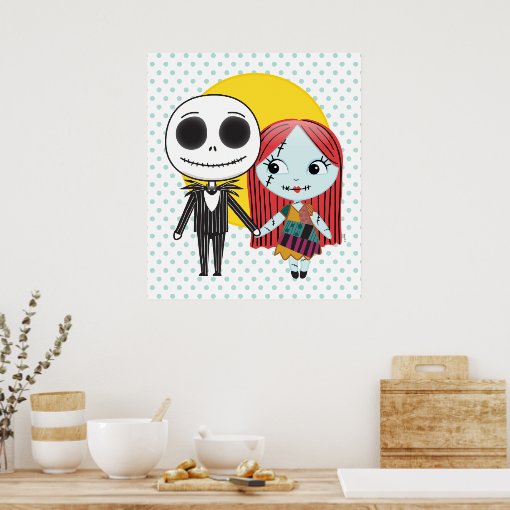 Nightmare Before Christmas | Jack & Sally Emoji 3 Poster | Zazzle