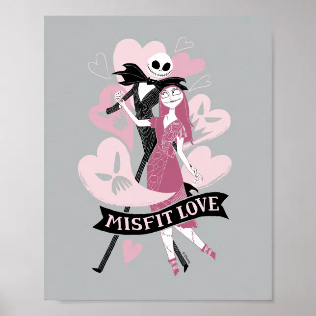 Nightmare Before Christmas | Misfit Love Poster | Zazzle