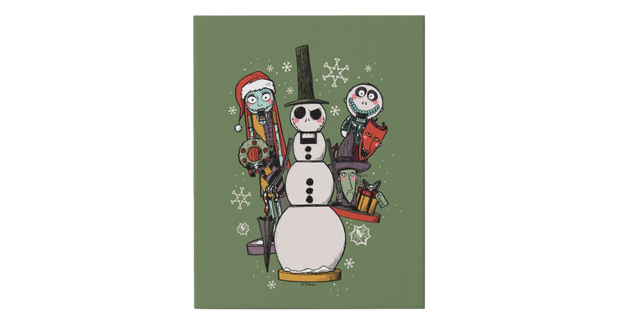 Nightmare Before Christmas | Nutcracker Trio Faux Canvas Print | Zazzle