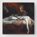 Nightmare by Henry Fuseli Gothic Macabre Dark Art Square Wall Clock ...