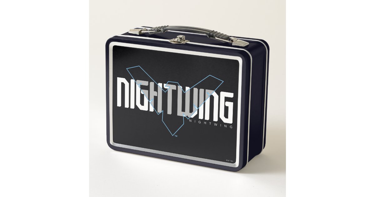 Nightwing Hi-Tech Name Graphic Metal Lunch Box | Zazzle