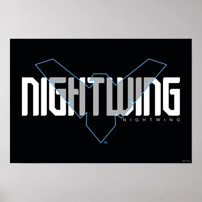 Nightwing Hi-Tech Name Graphic Poster | Zazzle