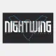 Nightwing Hi-Tech Name Graphic Rectangular Sticker | Zazzle