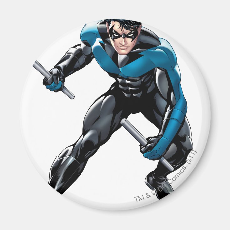 Nightwing with Weapons Magnet | Zazzle