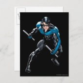 Nightwing with Weapons Postcard | Zazzle