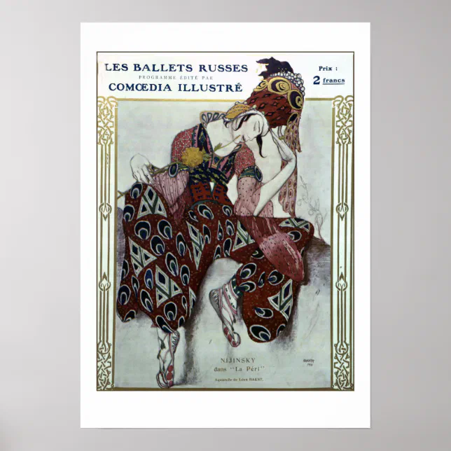 Nijinsky dans La Peri — Ballets Russes Poster | Zazzle