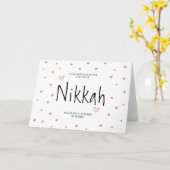Nikah Hearts Islamic Wedding Dua Congratulations Card | Zazzle