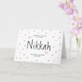 Nikah Hearts Islamic Wedding Dua Congratulations Card | Zazzle