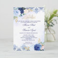 Nikah or Valima Ceremony Invitation Blue Gold | Zazzle