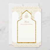 NIKAH - Ornate Islamic Mosque Gold Wedding Invitation | Zazzle