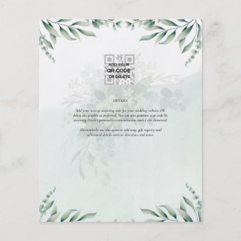 Nikah Walima GREENERY WEDDING INVITATION Islamic Flyer | Zazzle
