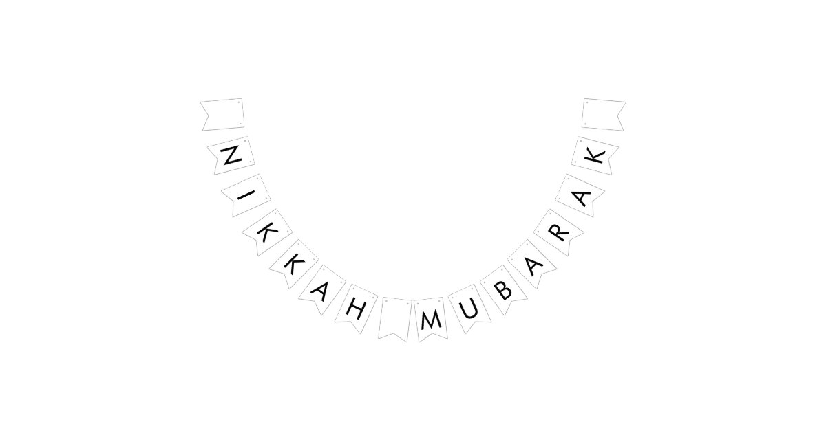 Nikkah Mubarak Pennant Bunting Banner | Zazzle