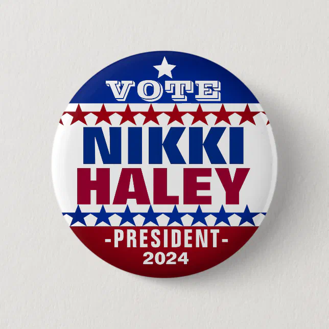 Nikki Haley for President 2024 Campaign Button | Zazzle