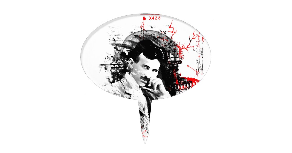 Nikola Tesla Cake Topper | Zazzle