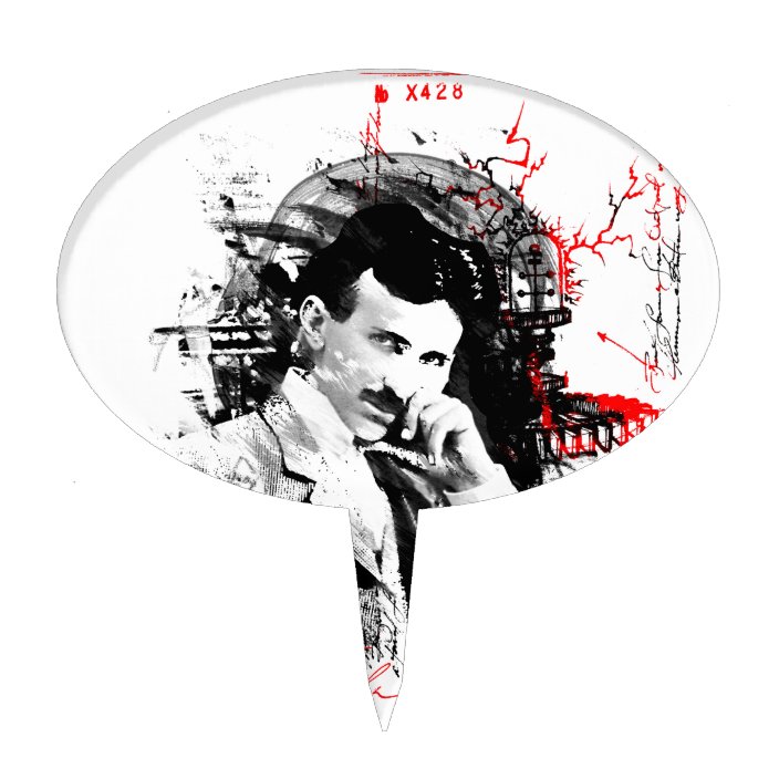 Nikola Tesla Cake Topper | Zazzle.com