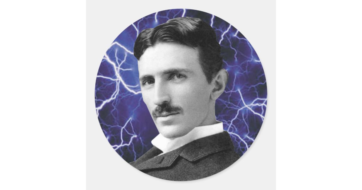 Nikola Tesla Classic Round Sticker | Zazzle