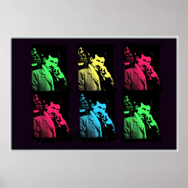 Nikola Tesla Collage Poster | Zazzle