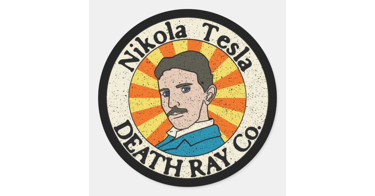 Nikola Tesla Death Ray Co. Stickers | Zazzle