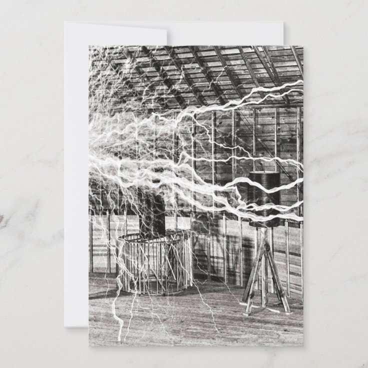 Nikola Tesla Electricity Invitation | Zazzle