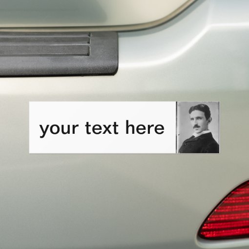 Nikola Tesla Portrait Bumper Sticker | Zazzle