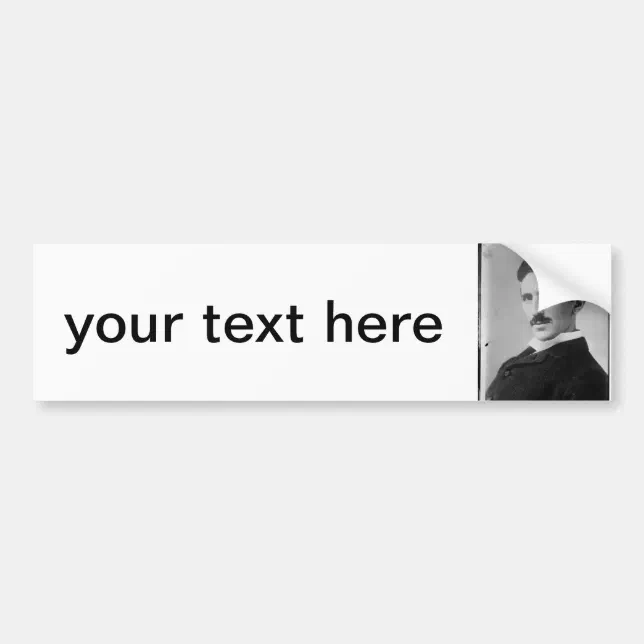 Nikola Tesla Portrait Bumper Sticker | Zazzle