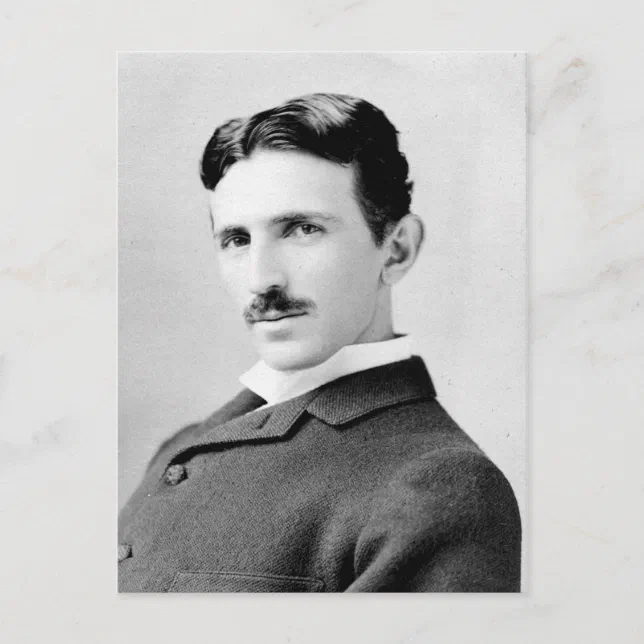 Nikola Tesla Portrait Postcard | Zazzle