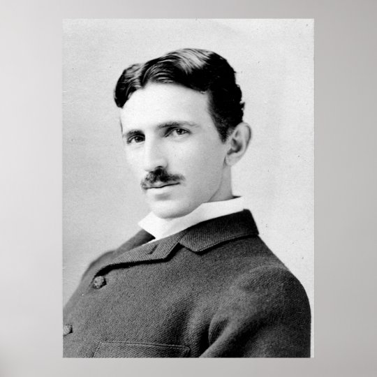 Nikola Tesla Portrait Poster | Zazzle.com