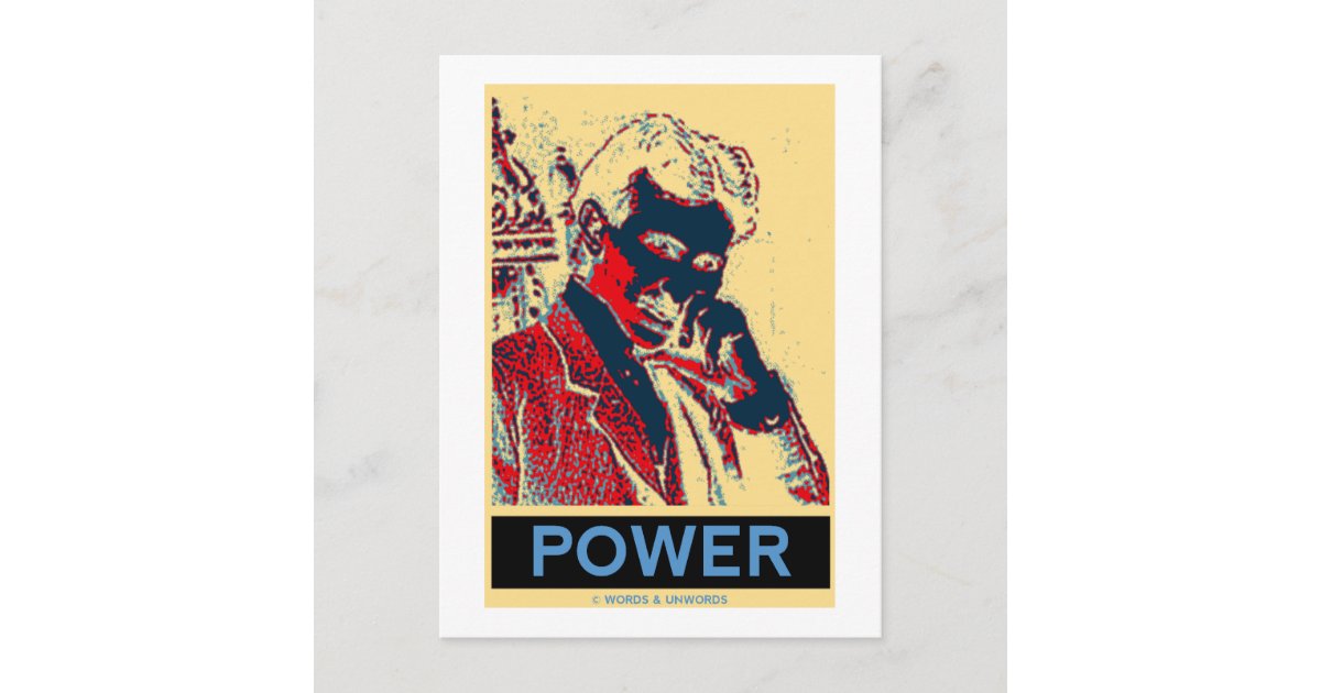 Nikola Tesla Power (Obama-Like Poster) Postcard | Zazzle