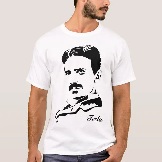Nikola Tesla Rules! Silhouette T-Shirt | Zazzle