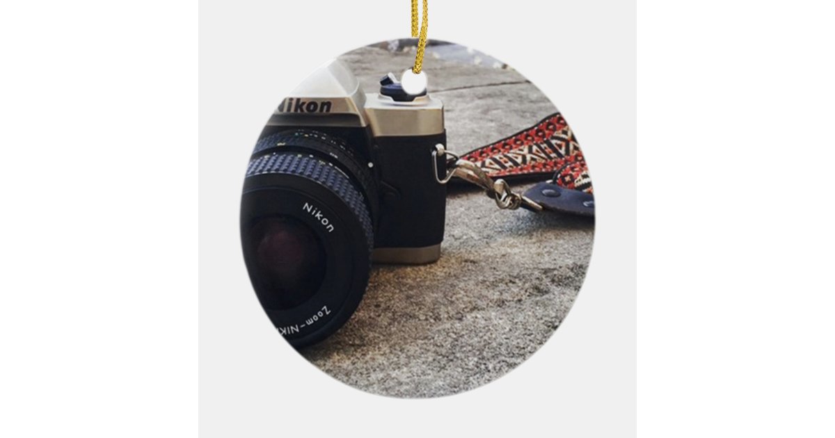 Nikon Film Camera Ceramic Ornament | Zazzle