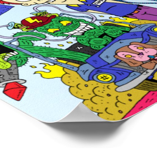 Nik's PLA Poster (blue background) | Zazzle