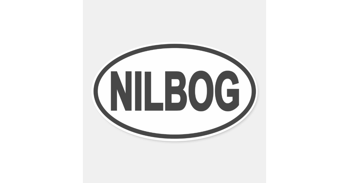 NILBOG euro oval Sticker | Zazzle