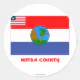 Nimba County Flag with Name Classic Round Sticker | Zazzle