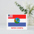 Nimba County Flag with Name Postcard | Zazzle